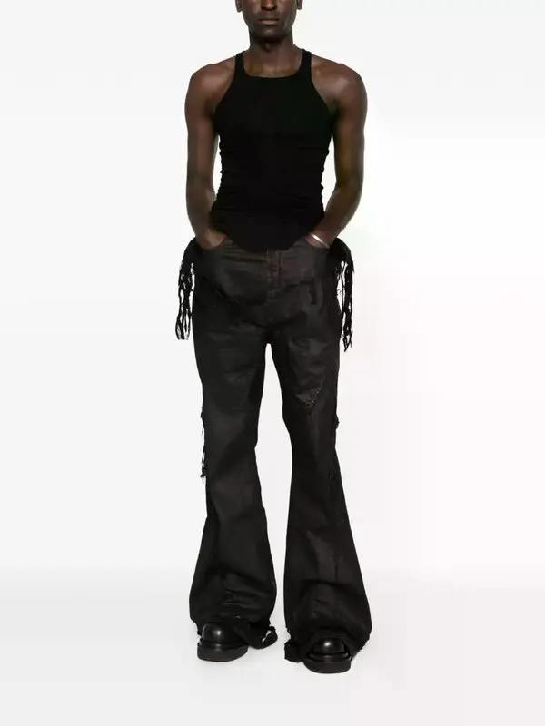 Rick Owens Frayed Denim Jeans