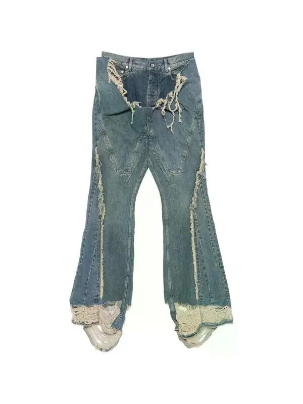 Rick Owens Distressed Flared Jeans