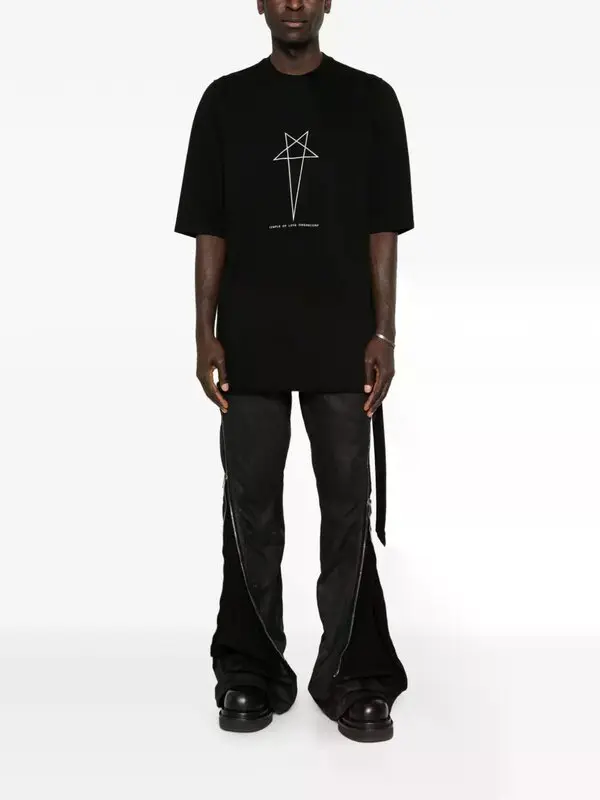 Rick Owens Star-print Crew-neck T-shirt