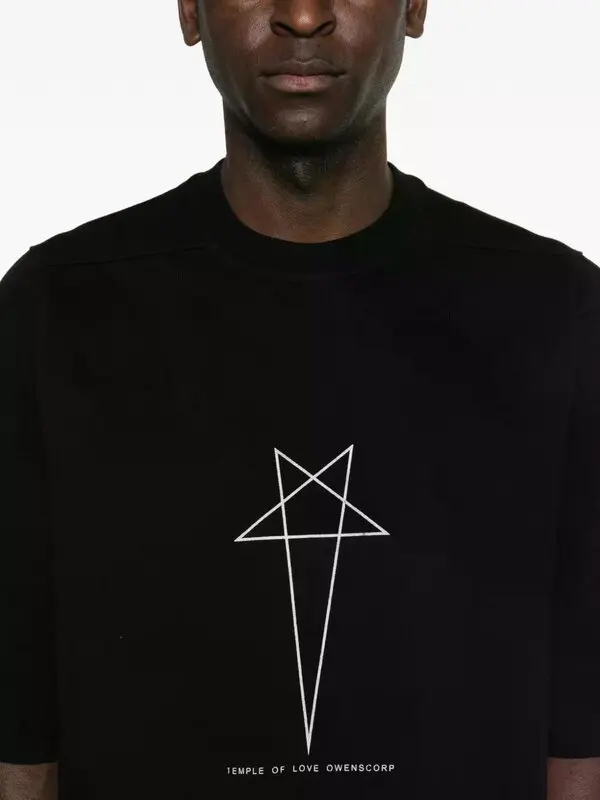Rick Owens Star-print Crew-neck T-shirt