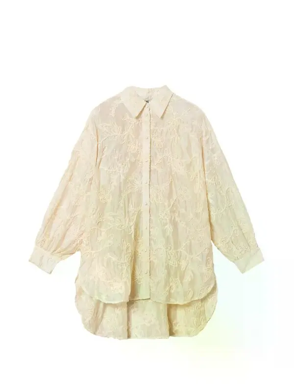 TWINSET Embroidered Cotton Muslin Shirt