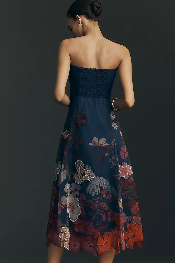 Maeve Floral Chiffon Midi Dress