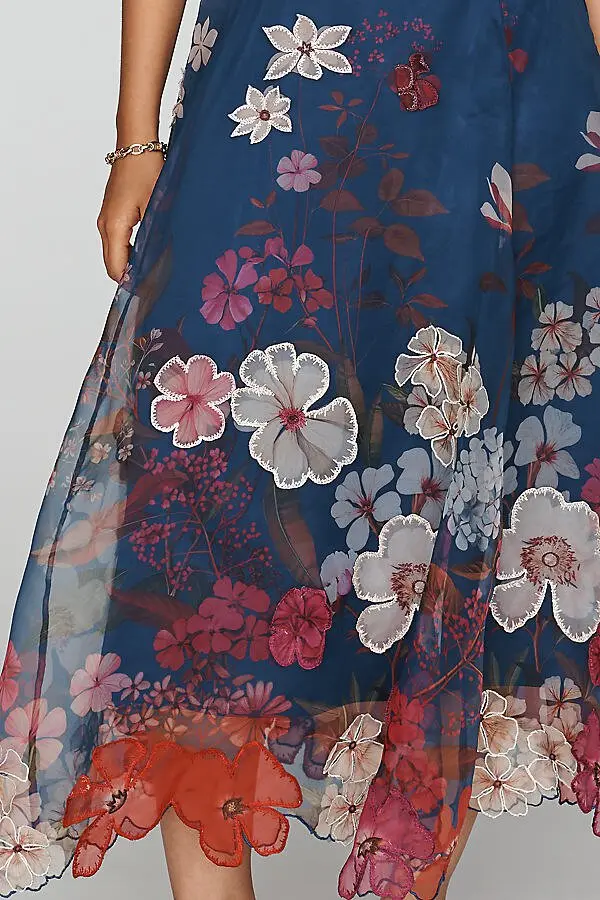 Maeve Floral Chiffon Midi Dress