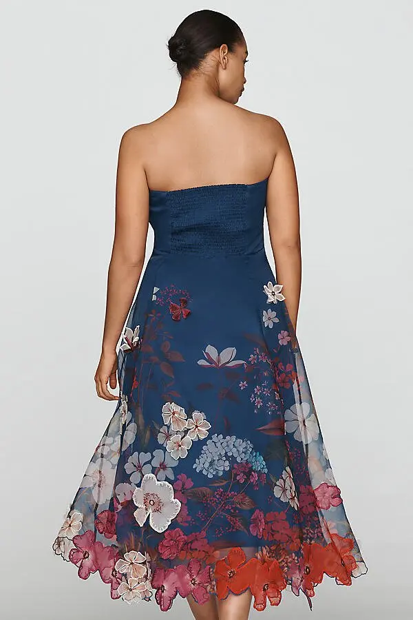 Maeve Floral Chiffon Midi Dress