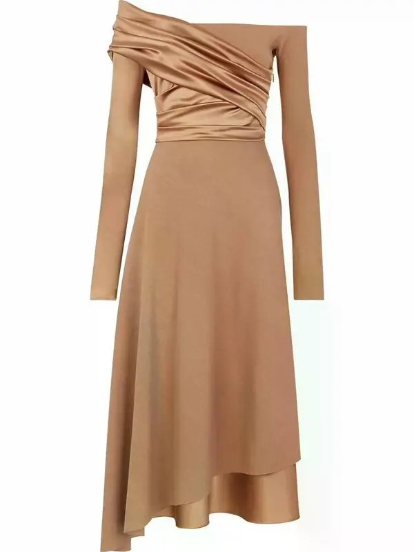 Fendi Off-shoulder Ruched Dress