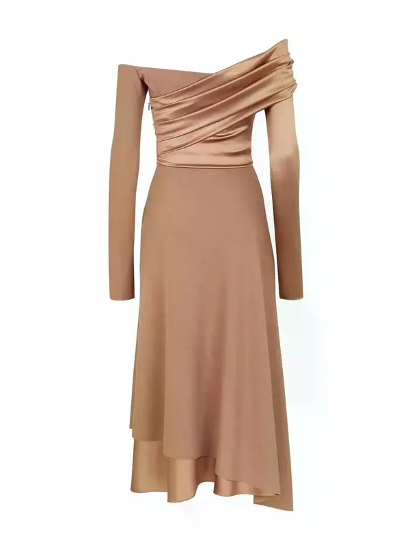Fendi Off-shoulder Ruched Dress