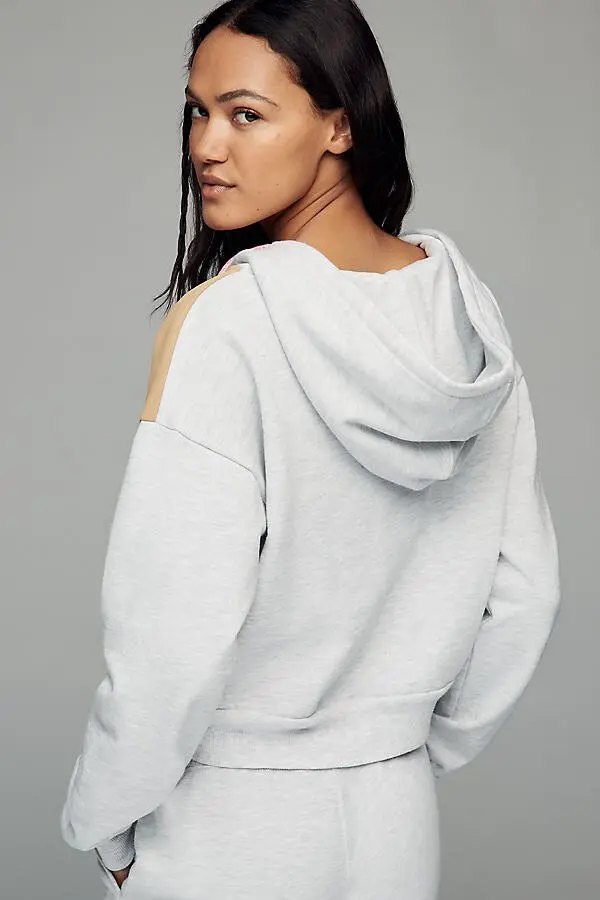 DAILY PRACTICE Colorblock Zip-up Hoodie With Drawstring