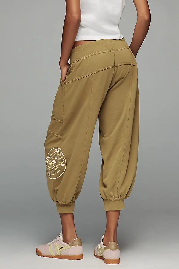DAILY PRACTICE Capri Drawstring Sweatpants - Green