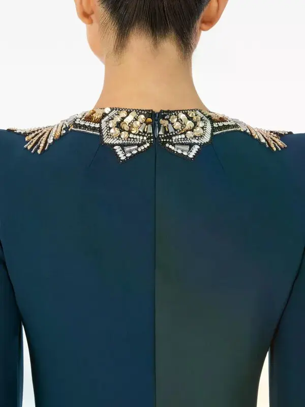 Jenny Packham Ice Cascade Embellished Gown - Blue