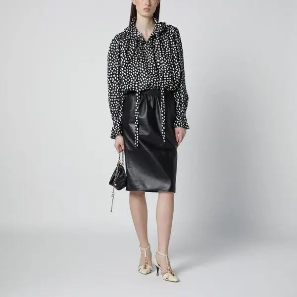 Chloé Pencil Skirt In Plongé Nappa Leather