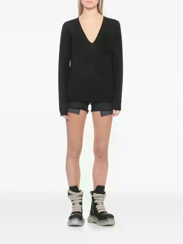 Rick Owens Long-sleeve V-neck Sweater