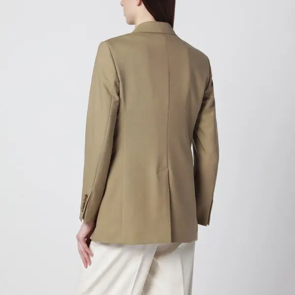 Max Mara Camel Wool-blend Double-breasted Jacket - Beige