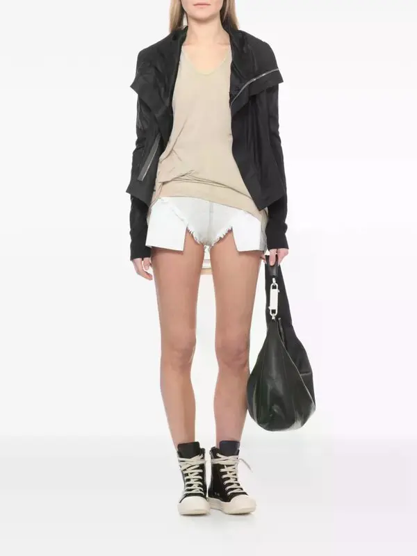 Rick Owens Temple Hiked T V-neck T-shirt - Neutrals