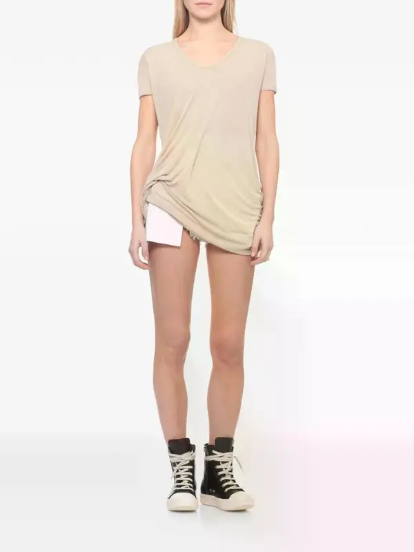 Rick Owens Temple Hiked T V-neck T-shirt - Neutrals