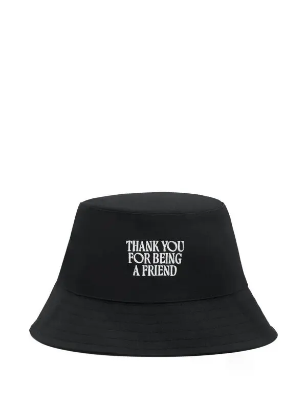 AMI Paris Embroidery Bucket Hat - Black