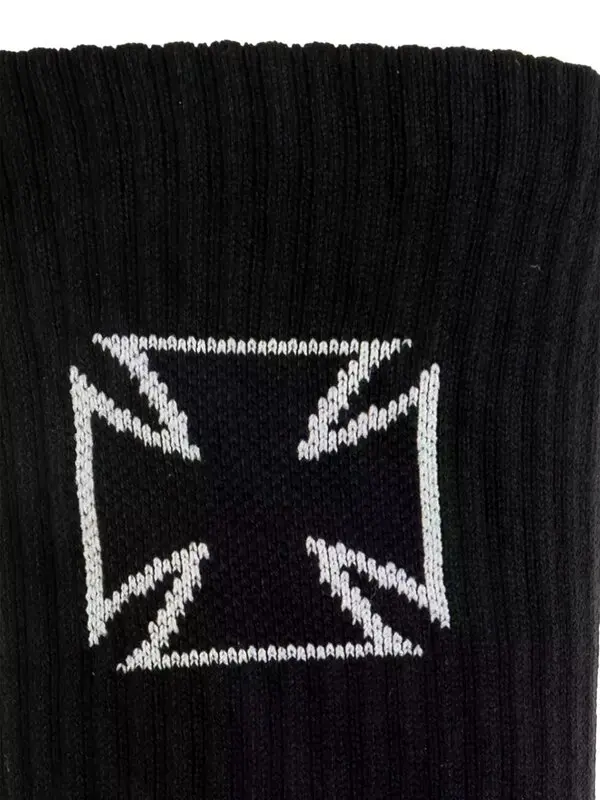 Vetements Embroidered Ribbed Socks