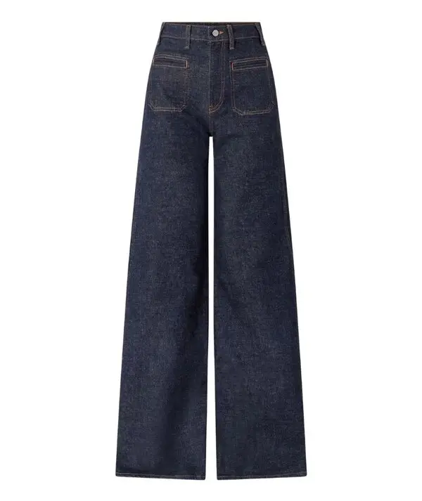Khaite Delmonico High-rise Wide-leg Jeans - Blue