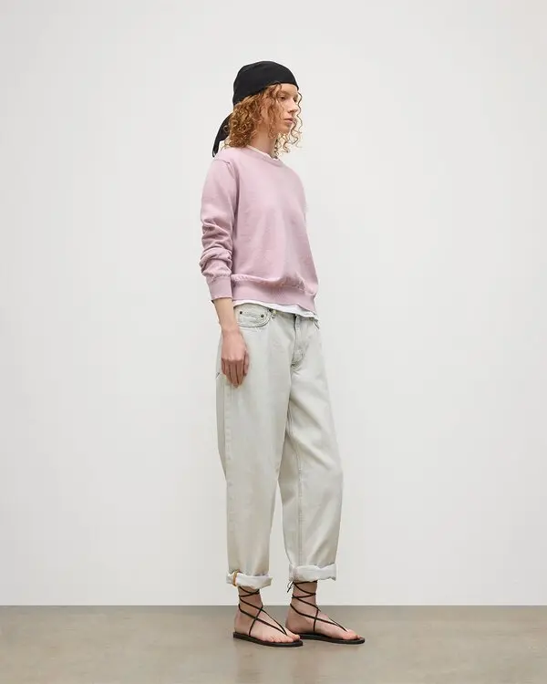 Johnstons Of Elgin Classic Crew Jumper - Pink