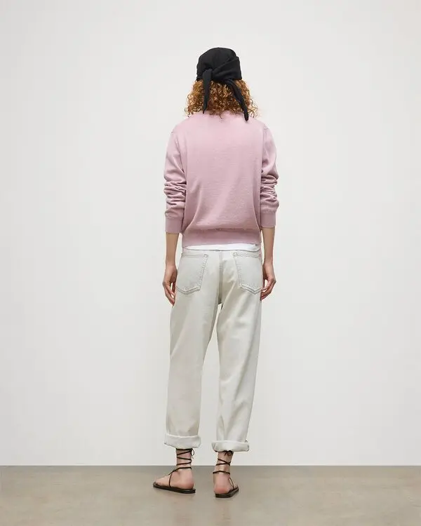 Johnstons Of Elgin Classic Crew Jumper - Pink