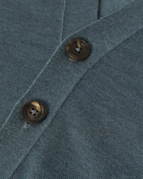 Johnstons Of Elgin Forsyth Superfine Cashmere Cardigan - Blue