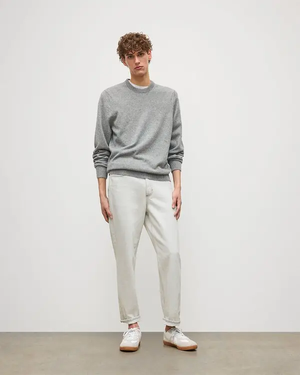 Johnstons Of Elgin Classic Cashmere Crew Jumper - Grey