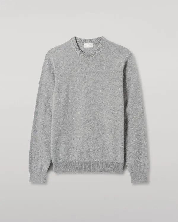 Johnstons Of Elgin Classic Cashmere Crew Jumper - Grey