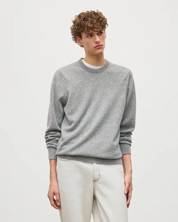 Johnstons Of Elgin Classic Cashmere Crew Jumper - Grey