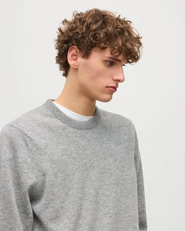 Johnstons Of Elgin Classic Cashmere Crew Jumper - Grey