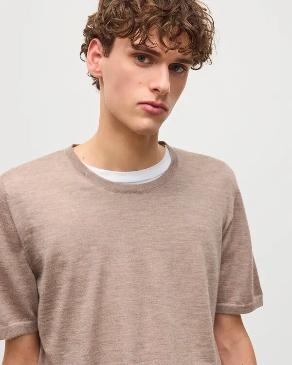 Johnstons Of Elgin Boyd Light Superfine Cashmere T-shirt - Brown
