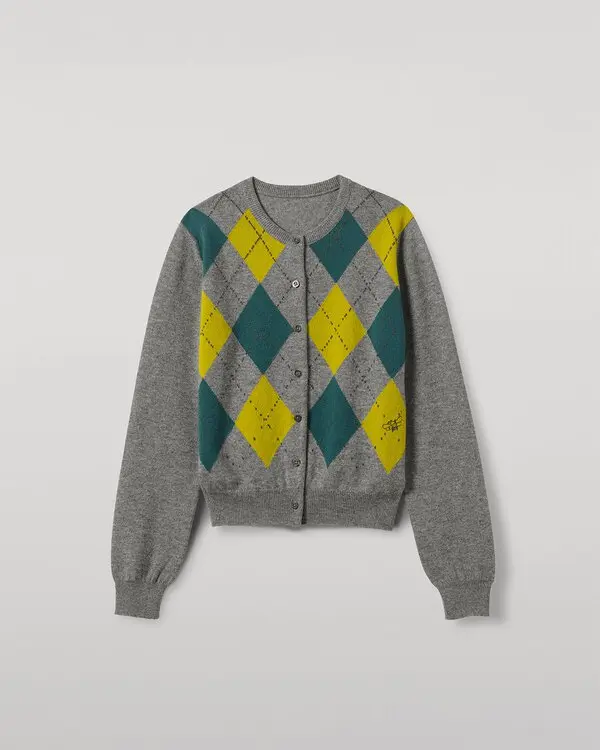 Johnstons Of Elgin Clan Argyle Cashmere Cardigan