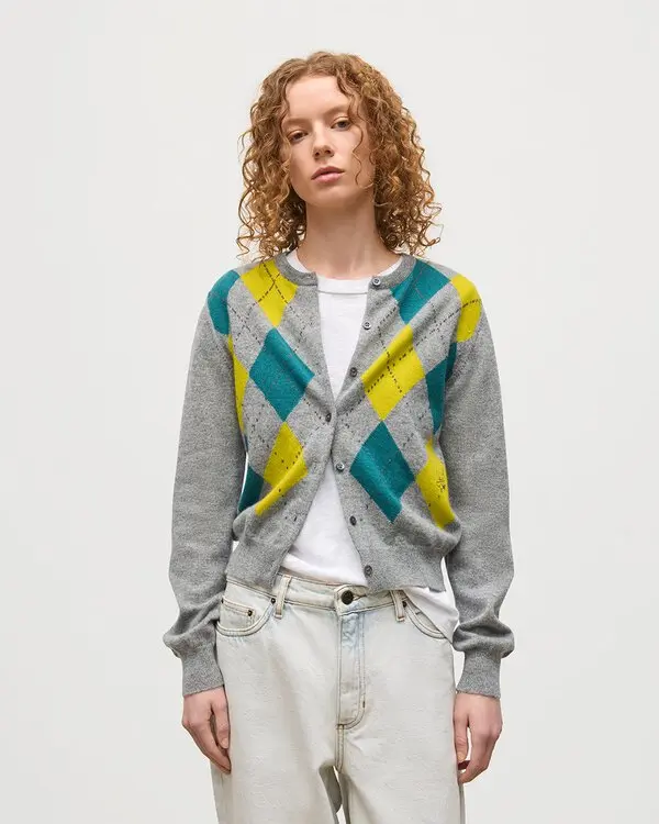 Johnstons Of Elgin Clan Argyle Cashmere Cardigan