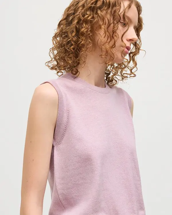 Johnstons Of Elgin Iris Classic Cashmere Tank - Pink