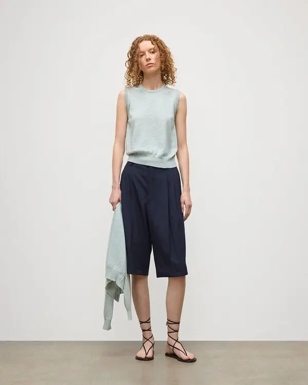 Johnstons Of Elgin Iris Light Classic Cashmere Tank - Green