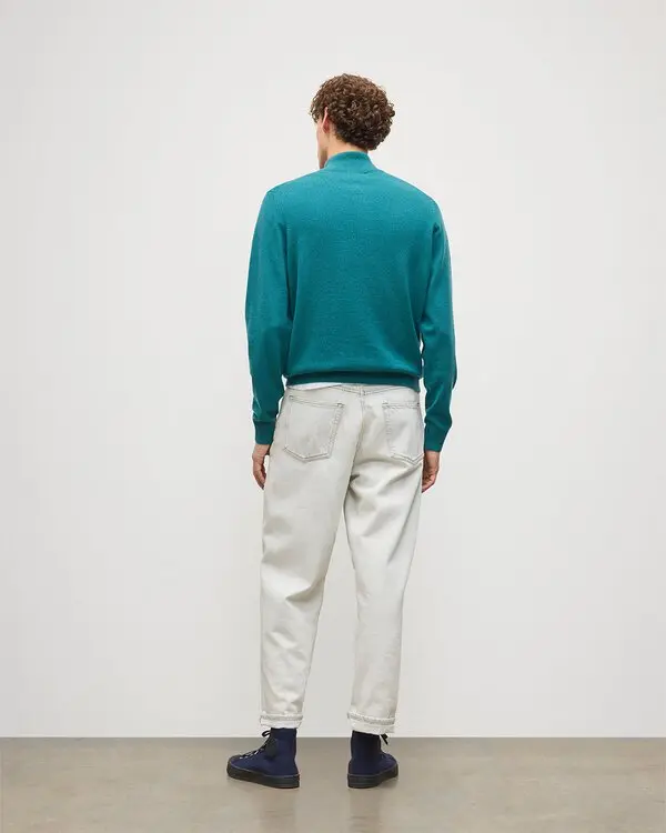 Johnstons Of Elgin Cashmere Half Zip Jumper - Green