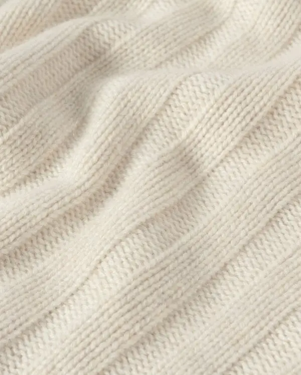 Johnstons Of Elgin Lecht Cashmere Crew Cardigan - Natural