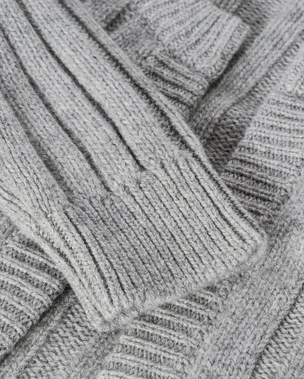 Johnstons Of Elgin Lecht Cashmere Crew Cardigan - Grey