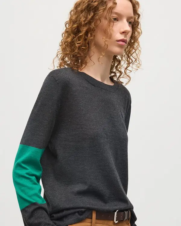 Johnstons Of Elgin Euna & Green Superfine Cashmere T-shirt - Grey