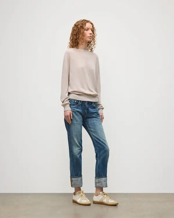 Johnstons Of Elgin Finola Superfine Cashmere Jumper - Cream