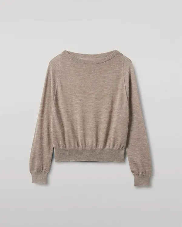 Johnstons Of Elgin Finola Superfine Cashmere Jumper - Brown