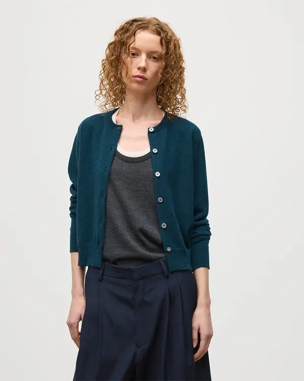 Johnstons Of Elgin Cashmere Cardigan - Green