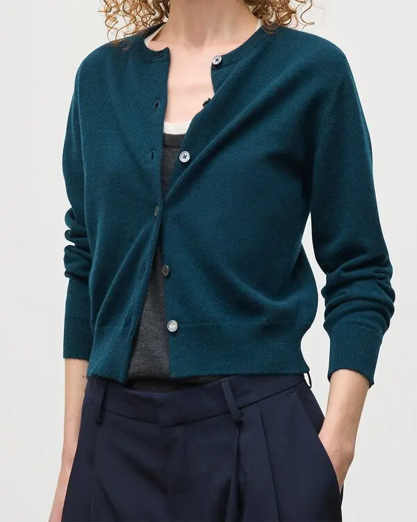 Johnstons Of Elgin Cashmere Cardigan - Green