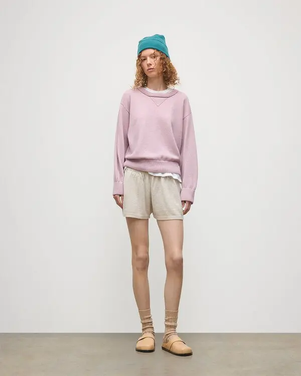 Johnstons Of Elgin Stella Light Cashmere Sweatshirt - Pink
