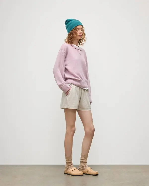 Johnstons Of Elgin Stella Light Cashmere Sweatshirt - Pink