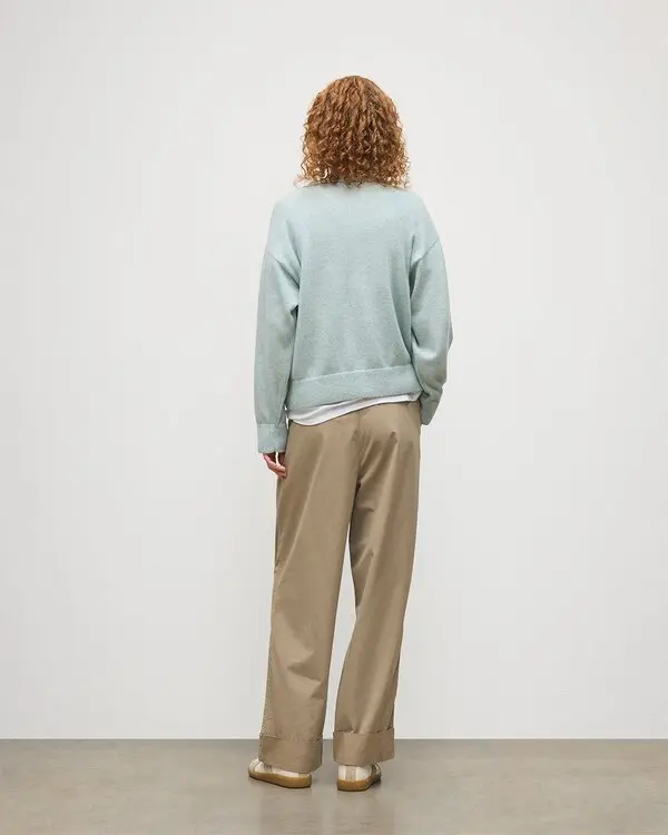 Johnstons Of Elgin Stella Light Cashmere Sweatshirt - Green