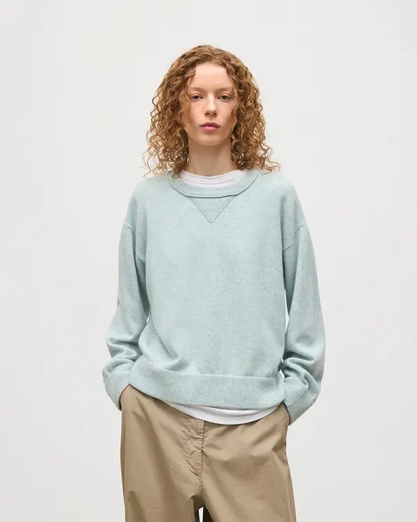 Johnstons Of Elgin Stella Light Cashmere Sweatshirt - Green