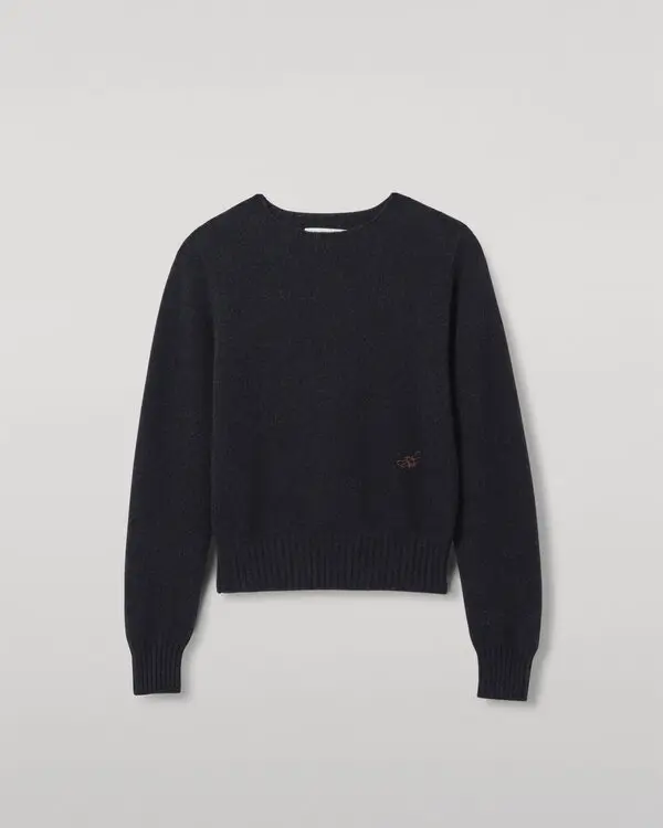 Johnstons Of Elgin Cairn Donegal Cashmere Jumper - Blue