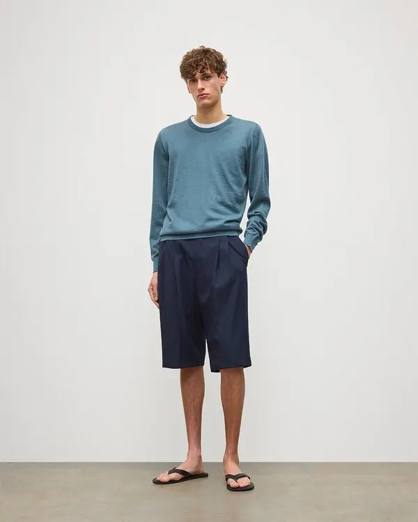 Johnstons Of Elgin Fin Superfine Cashmere Jumper - Blue