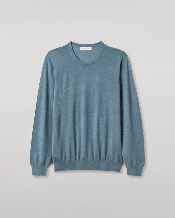 Johnstons Of Elgin Fin Superfine Cashmere Jumper - Blue
