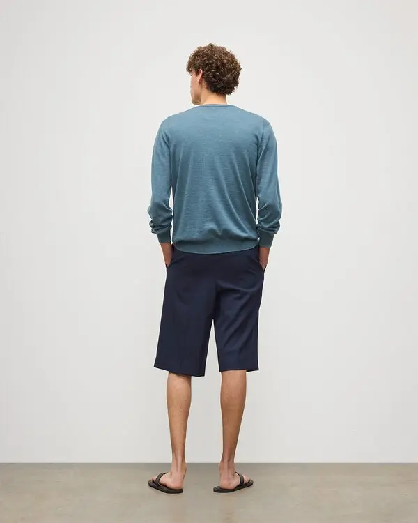 Johnstons Of Elgin Fin Superfine Cashmere Jumper - Blue