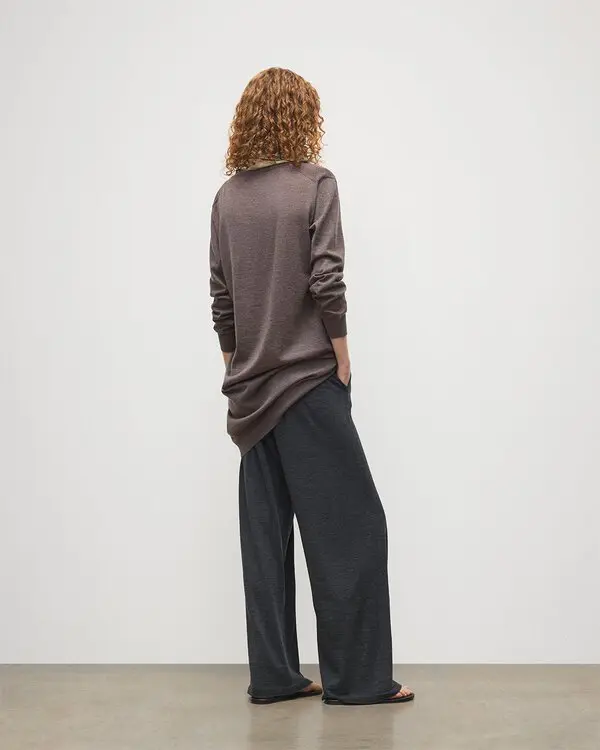 Johnstons Of Elgin Elise Long Superfine Cashmere Jumper - Brown